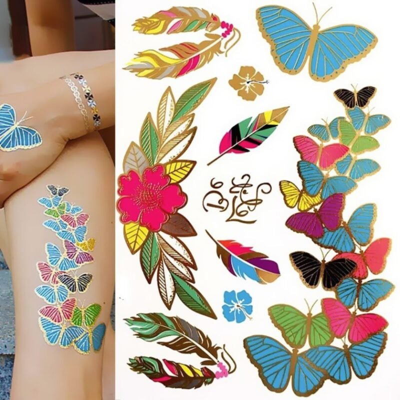 TETOVANIE metalické farebné tattoo summer | multibella