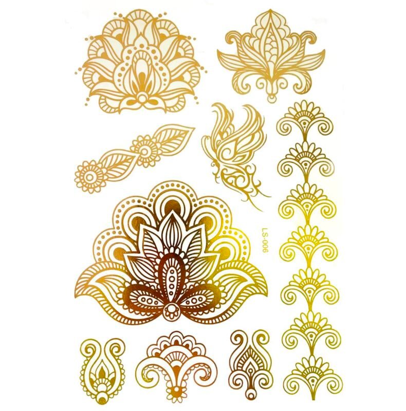 TETOVANIE docasne na telo metalicke gold | multibella